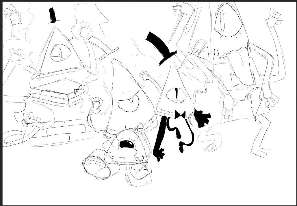bill cipher art sketch | Fandom