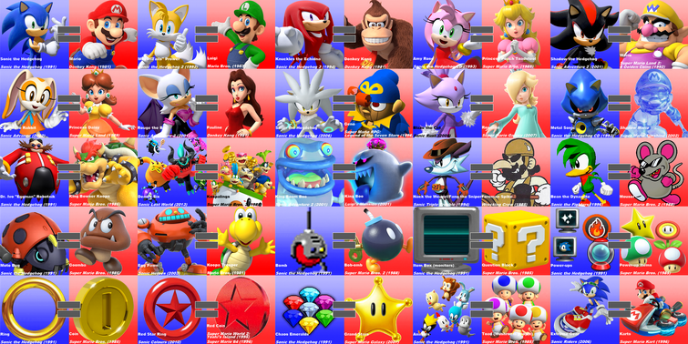 Mario And Sonic All Characters Mario And Sonic All Characters