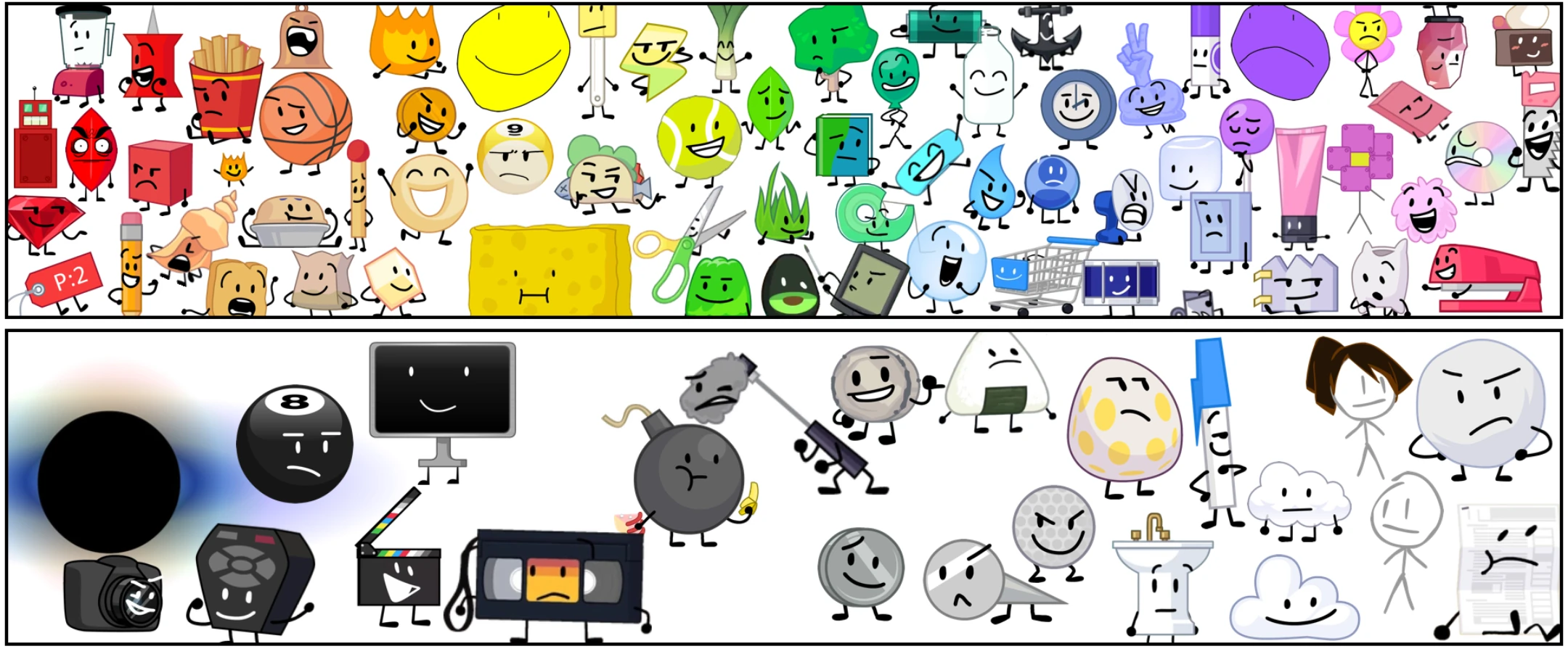 Bfb character sorted by colour | Fandom