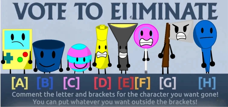 Object brawl but the eliminations are controlled by the wiki users | Fandom