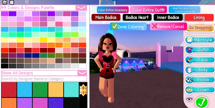 Changing the color of items in the try on screen | Fandom
