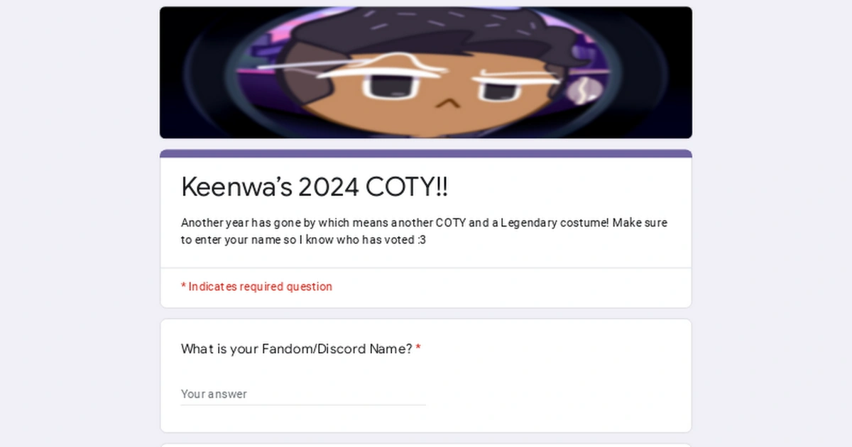 Keenwa COTY Round 1! | Fandom
