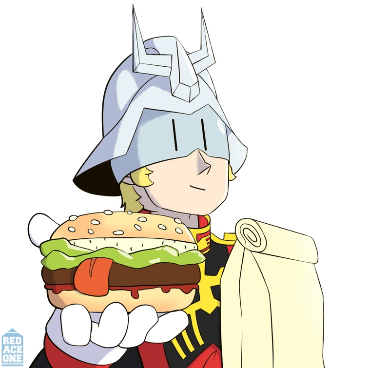 Gundam Fanart! Char Gives You A Burger :) | Fandom