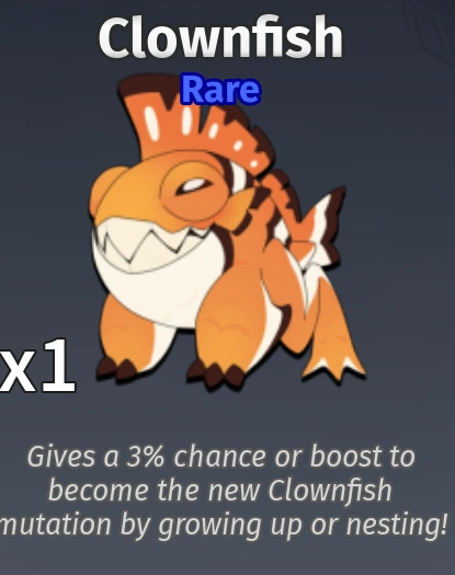 WHY IS CLOWNFISH MUT CHANCE SO LOW??? | Fandom
