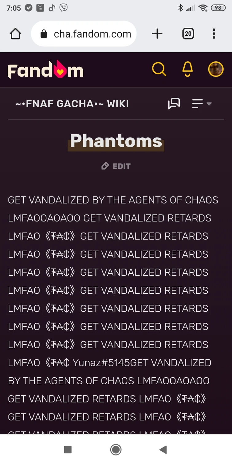 Y'all some random user vandalized the pages! | Fandom