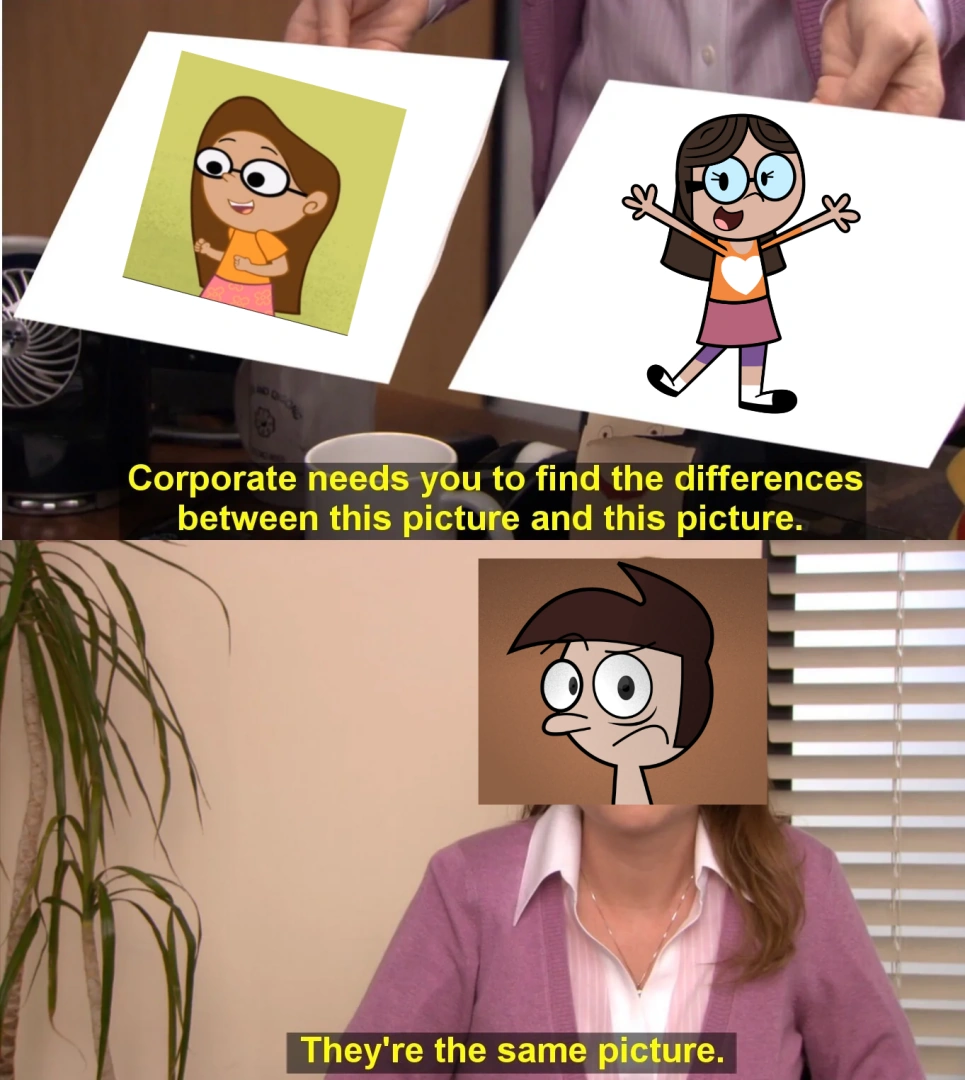 Janine (from GmBB) and Tabitha (TCASS): Corporate needs you to find the differences. | Fandom