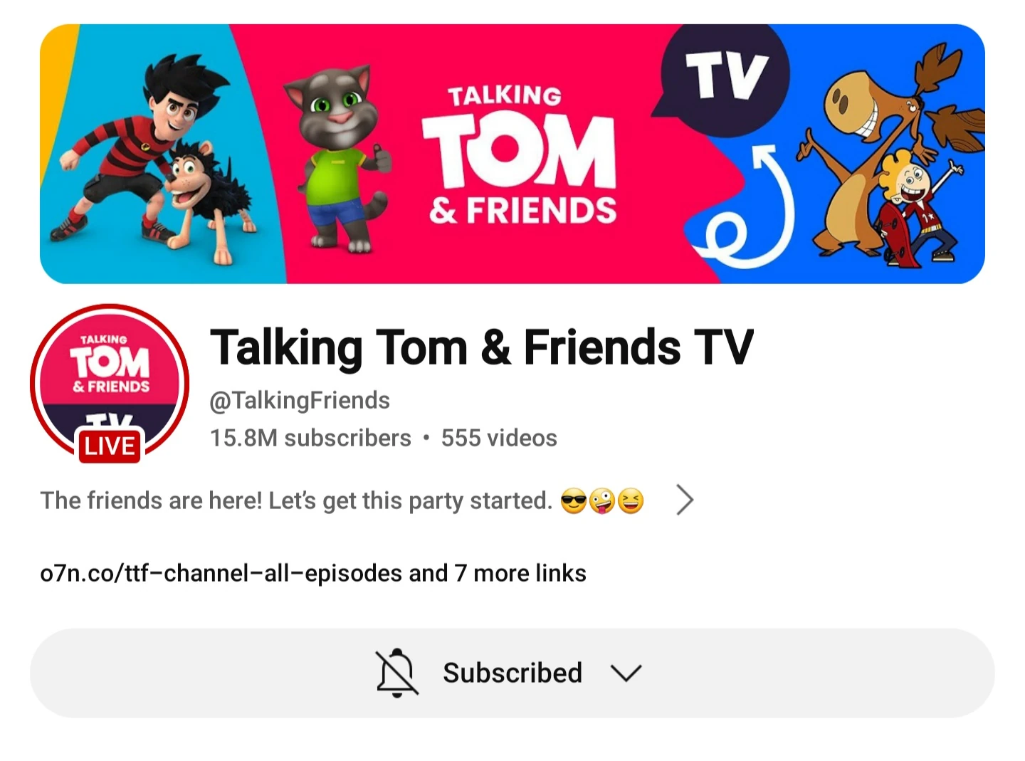 This Talking Tom & Friends TV Channel has Change Banner everybody loves a Moose | Fandom