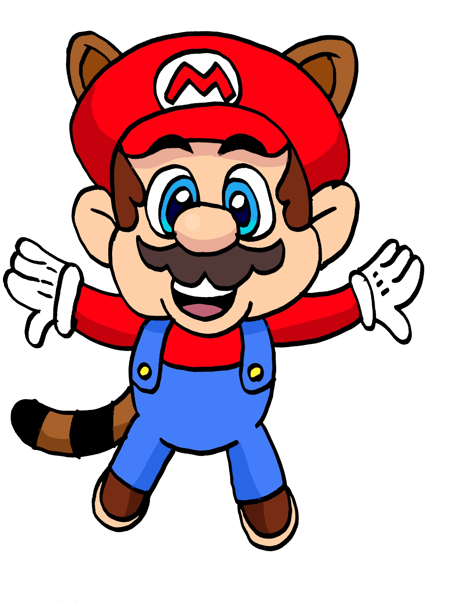 My drawing of Racoon Mario | Fandom