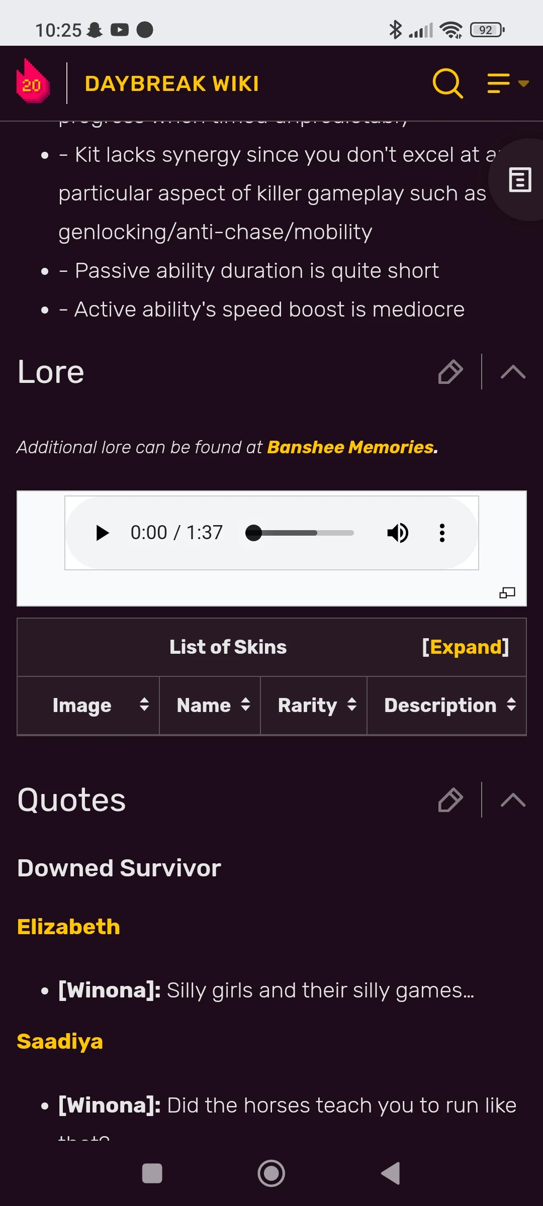 Pov: Me trying to add Banshee's new backstory and this happens ...