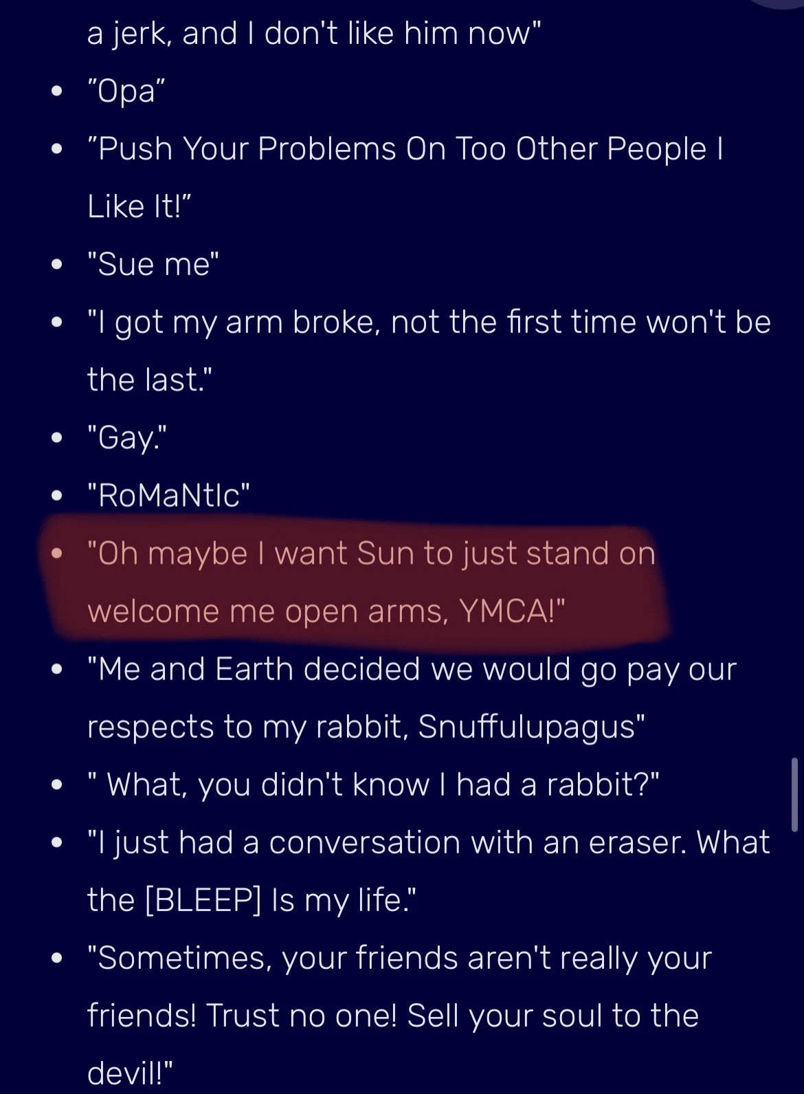 A quote of Lunar | Fandom