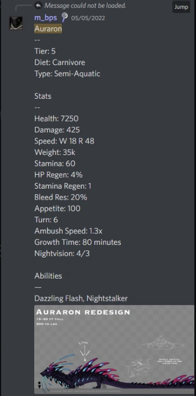 auraron stats | Fandom