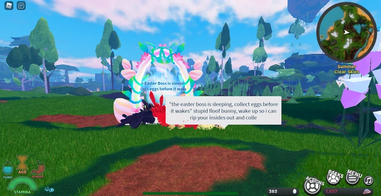 The Easter Boss is asleep! Collect Eggs before it wakes! (Not the spam ...