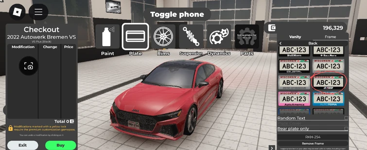 They don't have plate frames for Century or Autowerk but they have ...