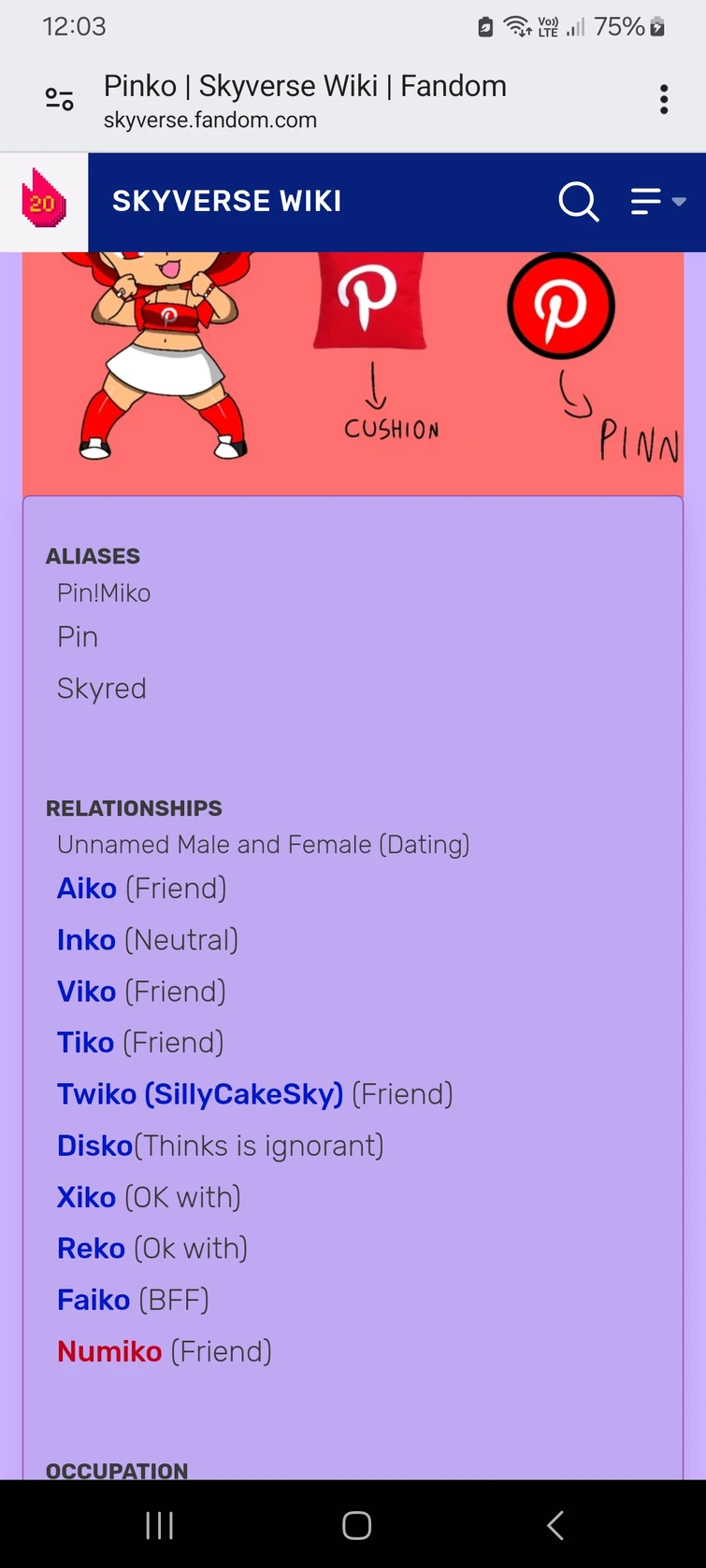 I changed some things in Pinko's infobox, I don't want any Miko to feel offended! | Fandom