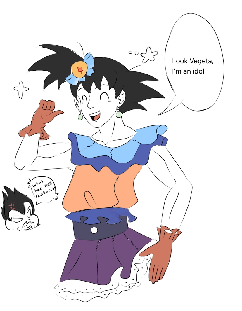 Goku turns into an idol | Fandom