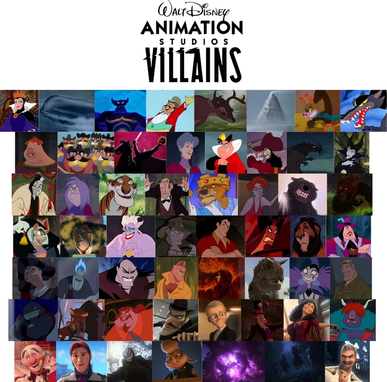 Disney Animation Studios Or Villains Characters (1937-2024) | Fandom