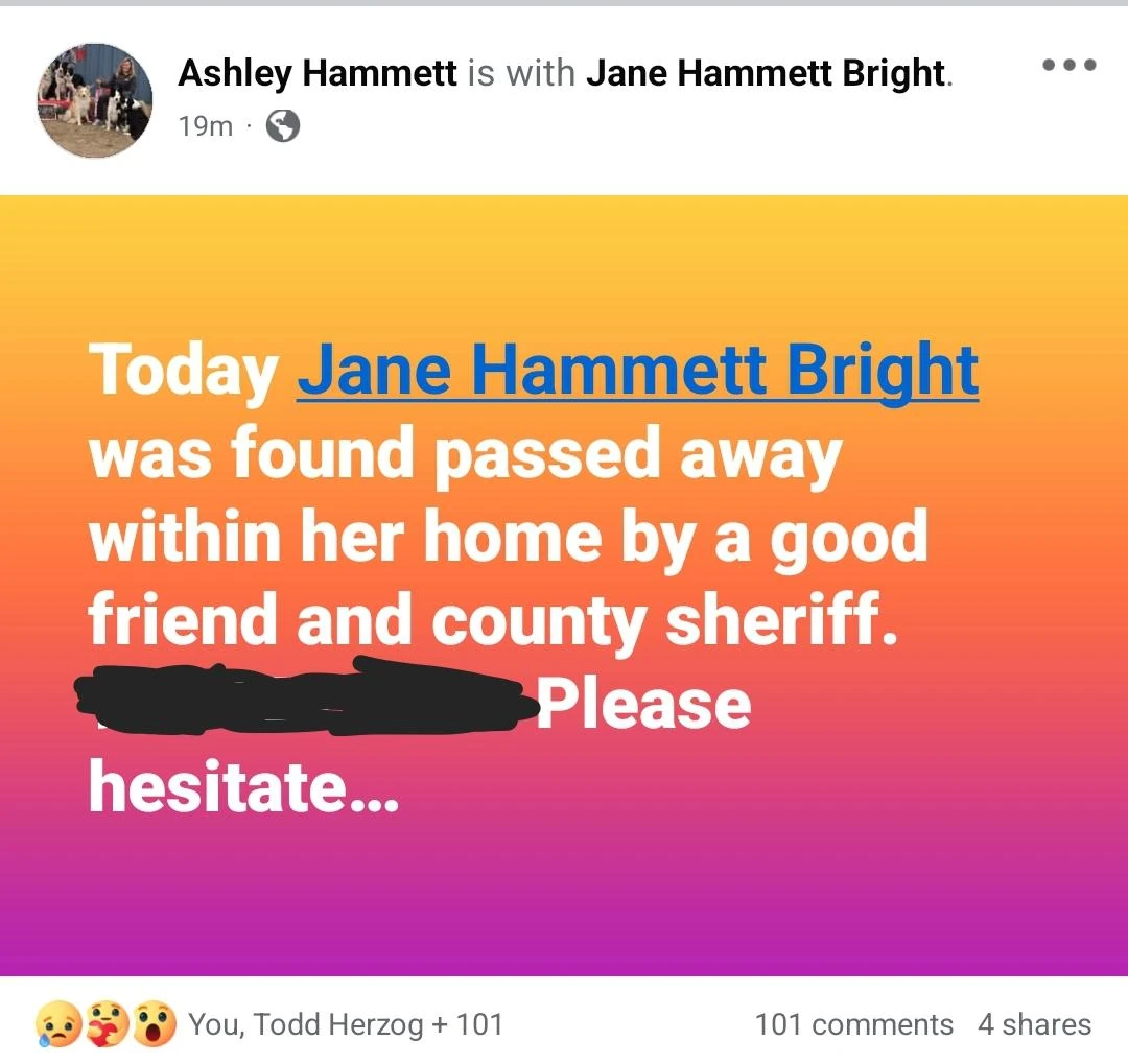 RIP Jane Bright | Fandom
