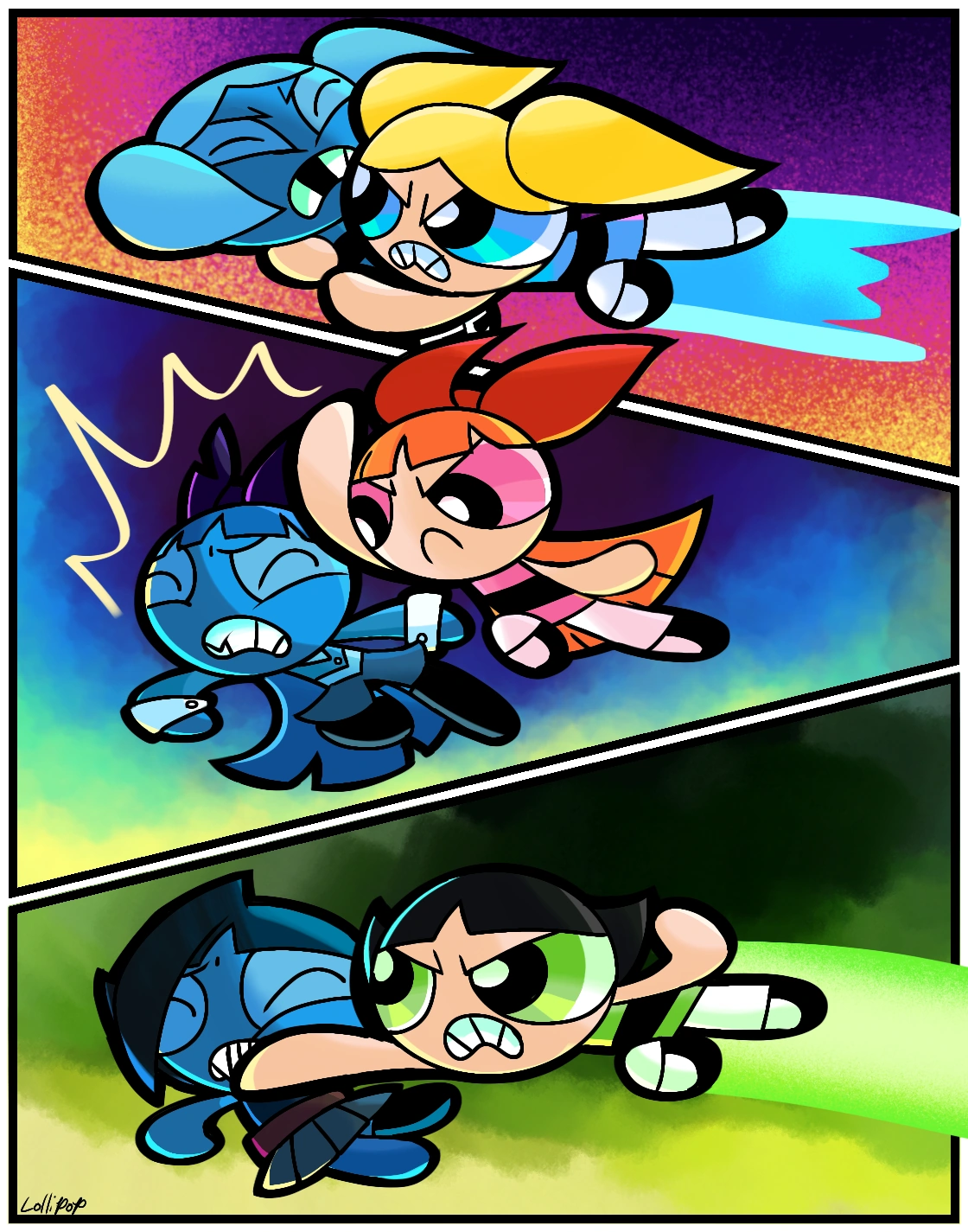 Powerpuff Girls fights their Anti-Powerpuff Counterpart self | Fandom