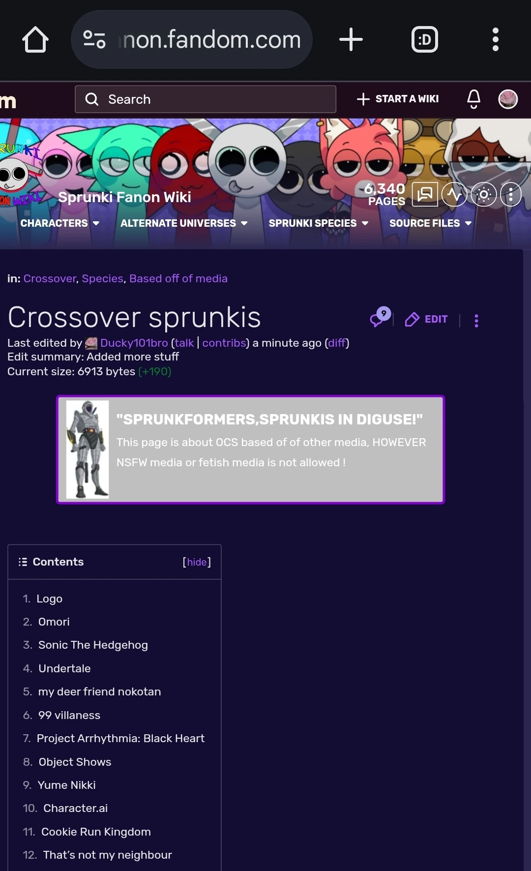 Proposal template for crossover sprunki OCS | Fandom