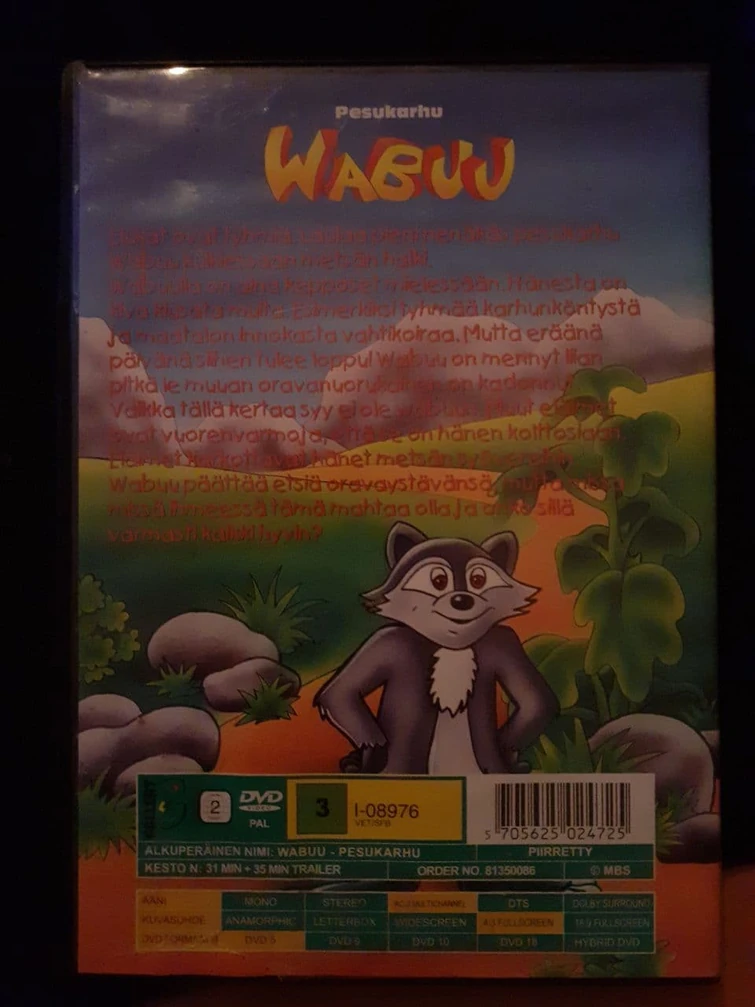 I own a finnish DVD copy of Wabuu: The Cheeky Raccoon How would i go ...