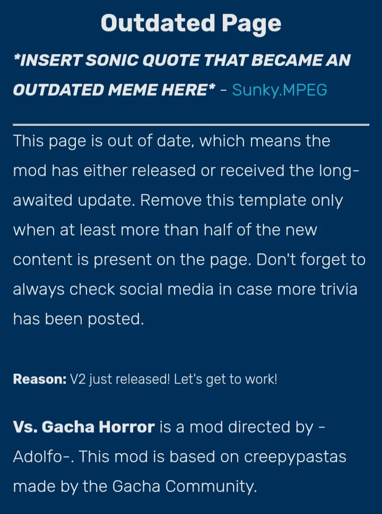 Gacha Horror still Outdated.... | Fandom