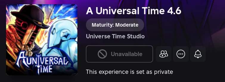 Discuss Everything About A Universal Time Roblox Wiki | Fandom