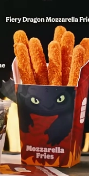 Toothless in a furry dragon mozzarella fries box. | Fandom