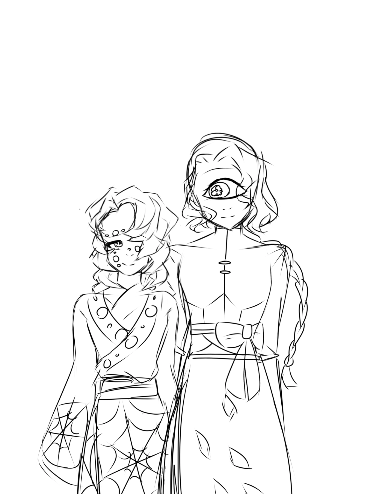 Rough drawing of Shiko and Rui | Fandom