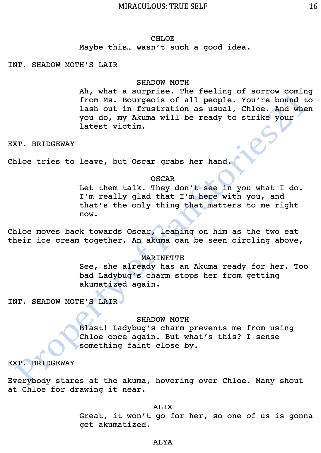 Miraculous: True Self Fan Script Part 2 | Fandom