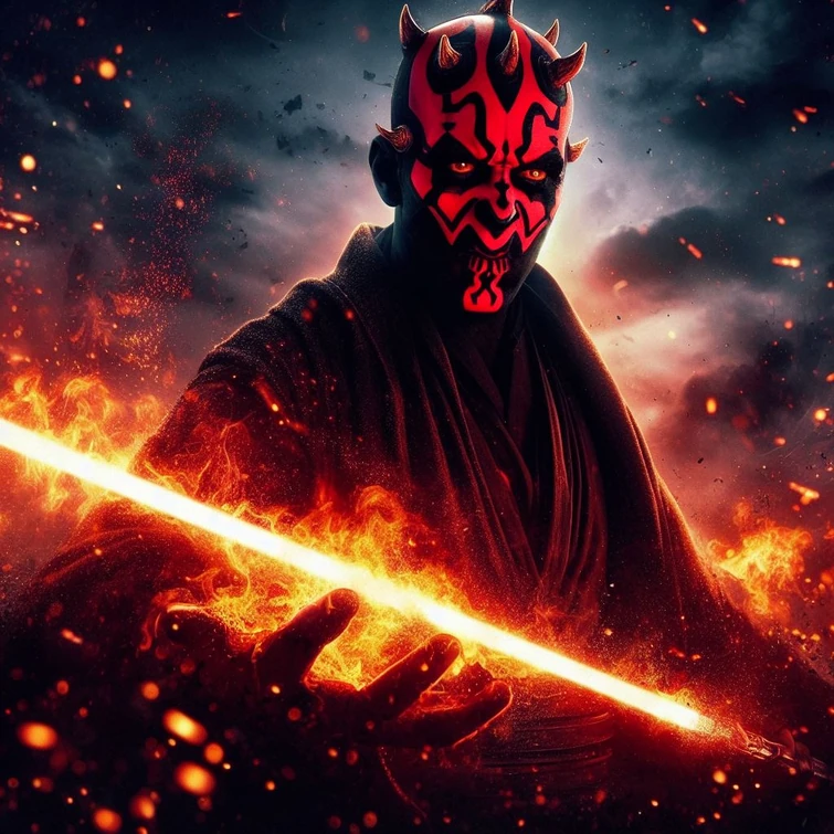 Some AI Art of Darth Maul on Fire | Fandom