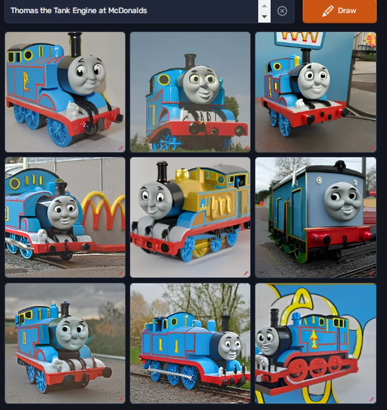 AI-generated Thomas stuff on the Craiyon AI | Fandom