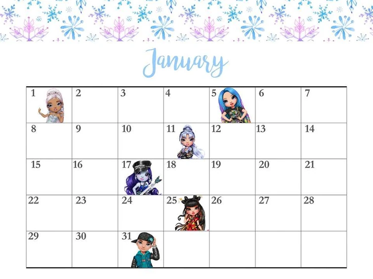 Birthday Calendar: January | Fandom