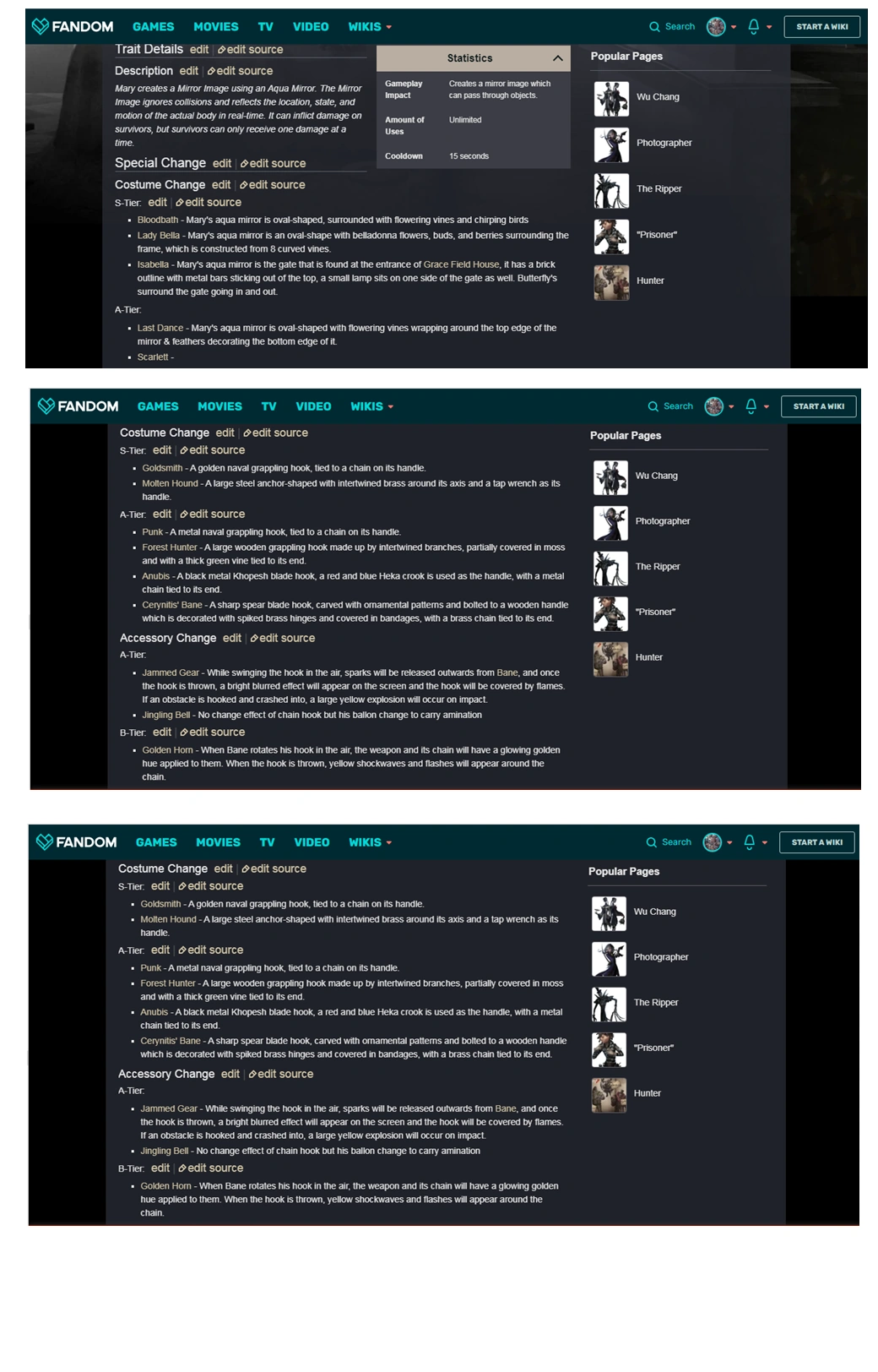Costume/Accessory Change for Hunter Trait, Ability | Fandom