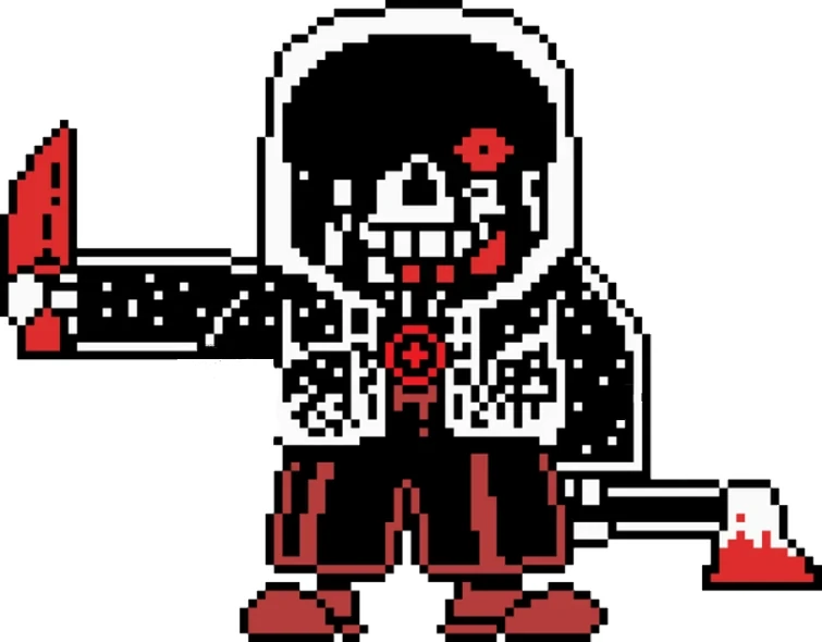 I made Satsujin Sans using only Toby Fox's original Sans sprite, came ...
