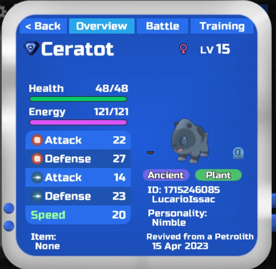 Hunting for a gamma/gleam kyogo got a gleam Cera instead | Fandom