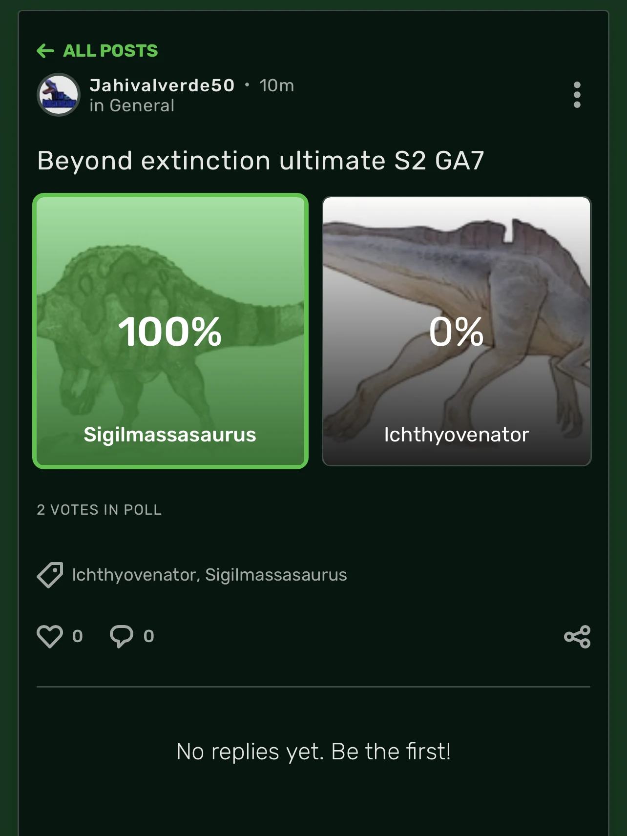 Beyond extinction ultimate championship season 2 GA7 results | Fandom