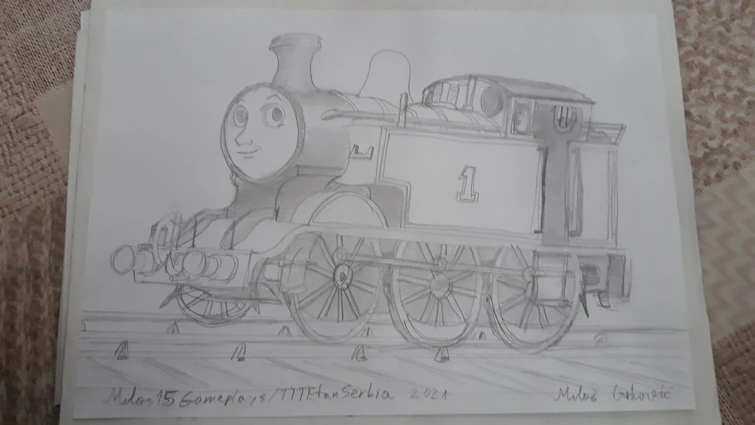 Then and now of my drawing of Thomas | Fandom