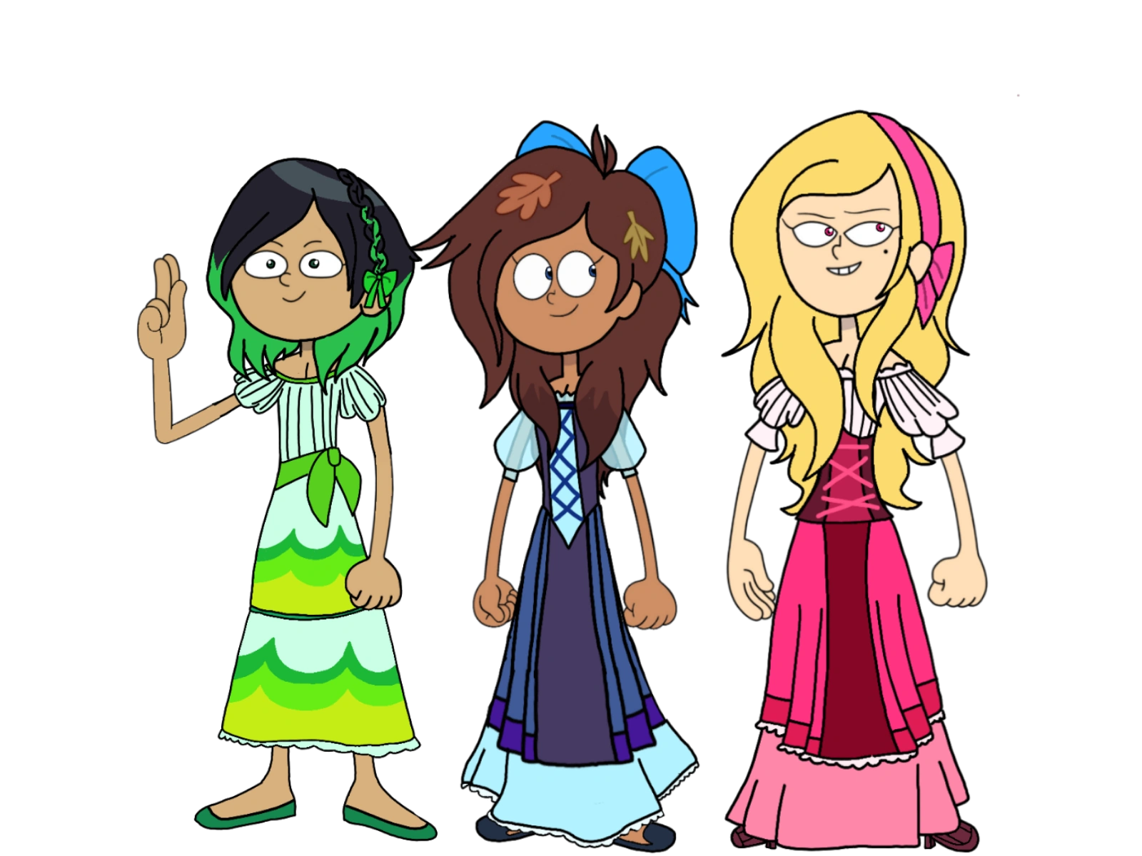 Calamity Trio's outfits during their day on Wartwood | Fandom
