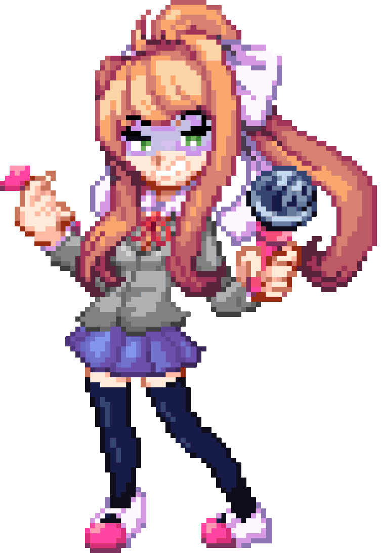 animated pixel giddy monika sprites | Fandom