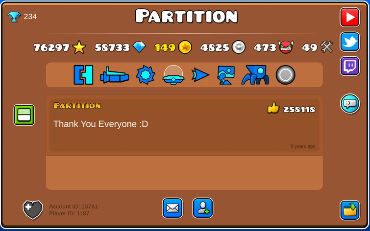 Does Partition Zion even play geometry dash | Fandom