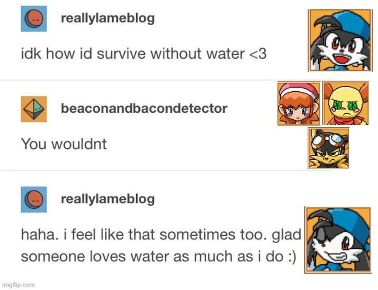 What do you mean Klonoa's Tumblr blog is really lame? That's a buncha ...