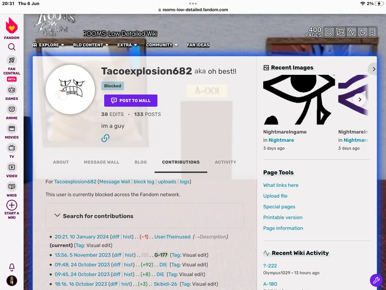 Oh shit taco is globally blocked | Fandom