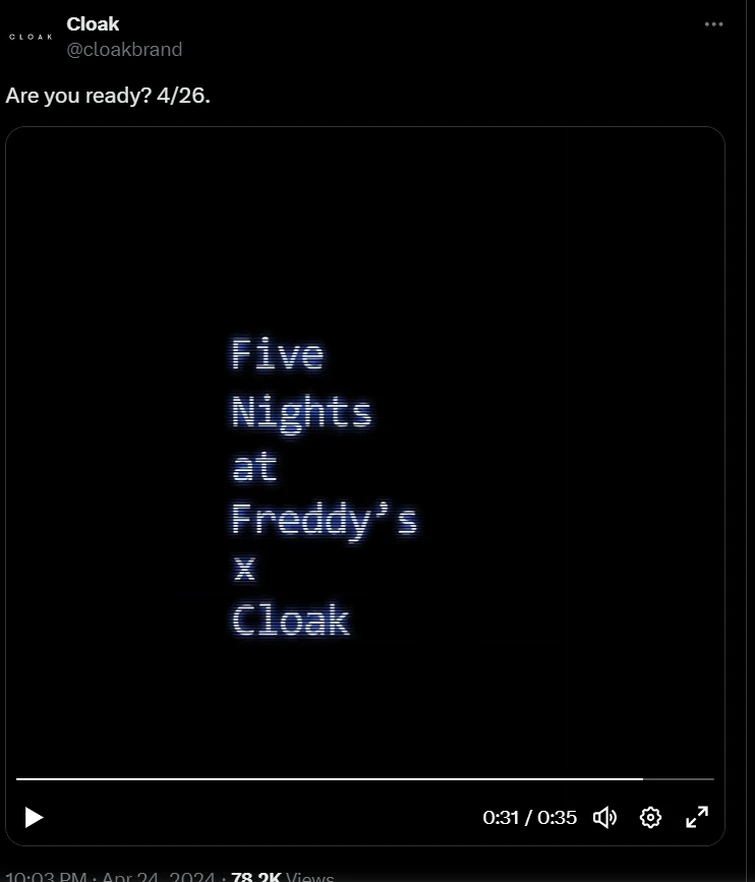 🗞️ Cloak teases a new wave of merchandise to be released on April 26th ...