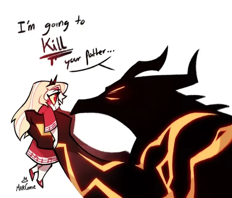 Charlie spending time with uncle Satan (art by @TheEvoh12) | Fandom