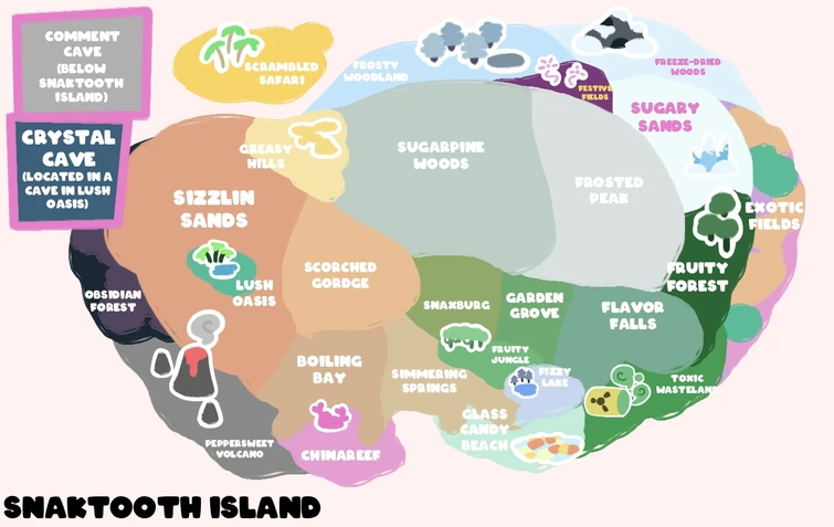 Fansnax wiki Snaktooth Island map thing | Fandom