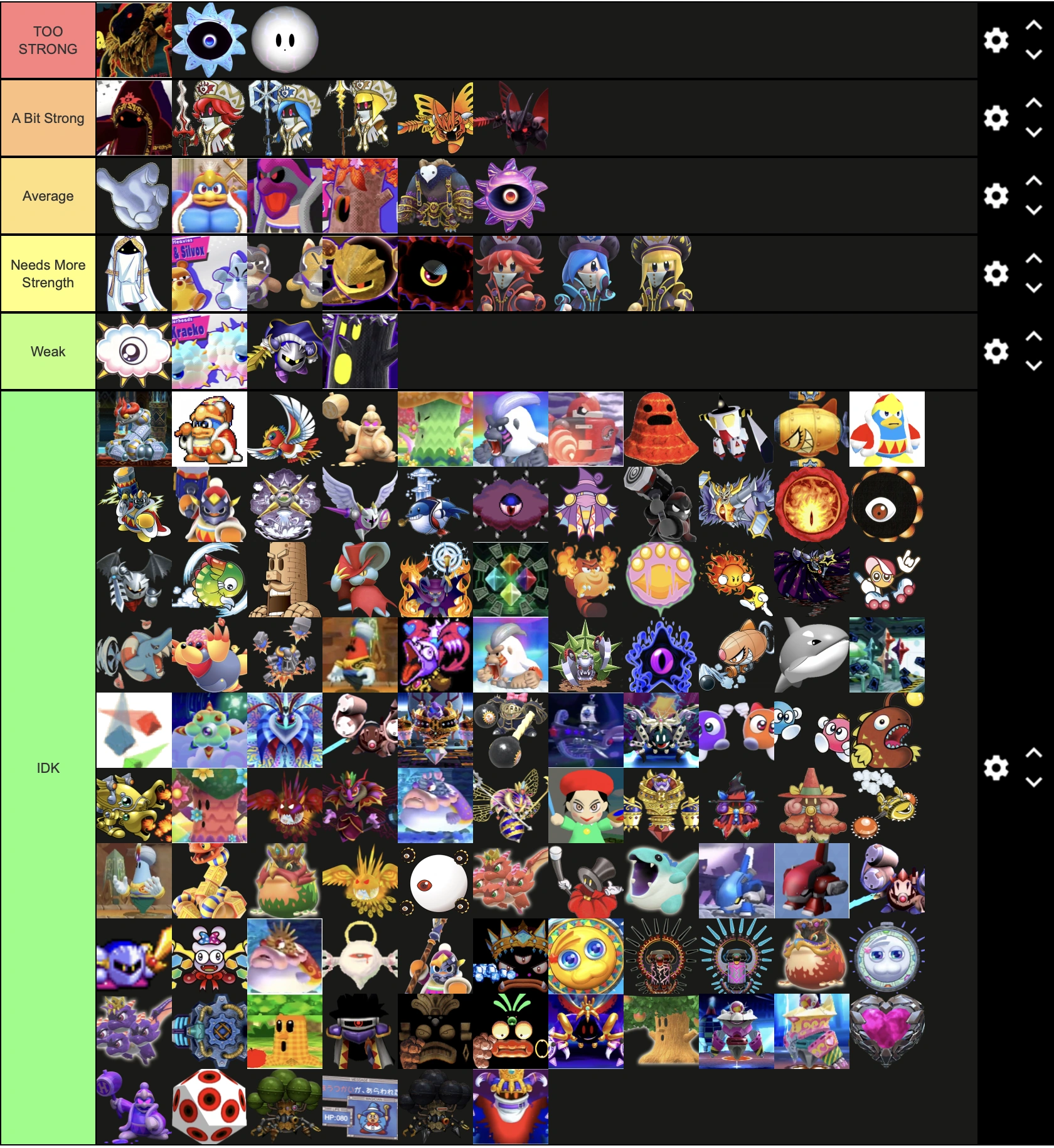 tier list bc yea | Fandom
