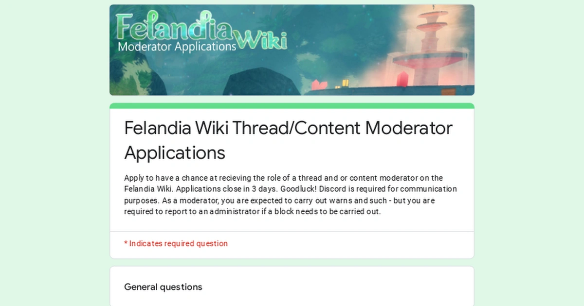 Felandia Wiki Content & Thread Moderator Applications | CLOSED | Fandom