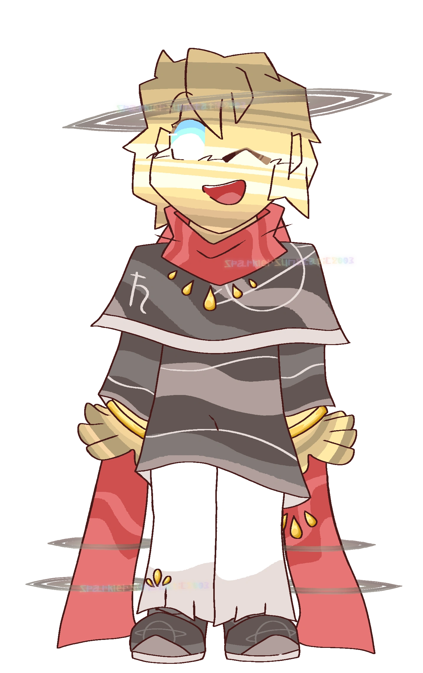 (click 4 full, img long)saturn as human i drew on magma but colored ...