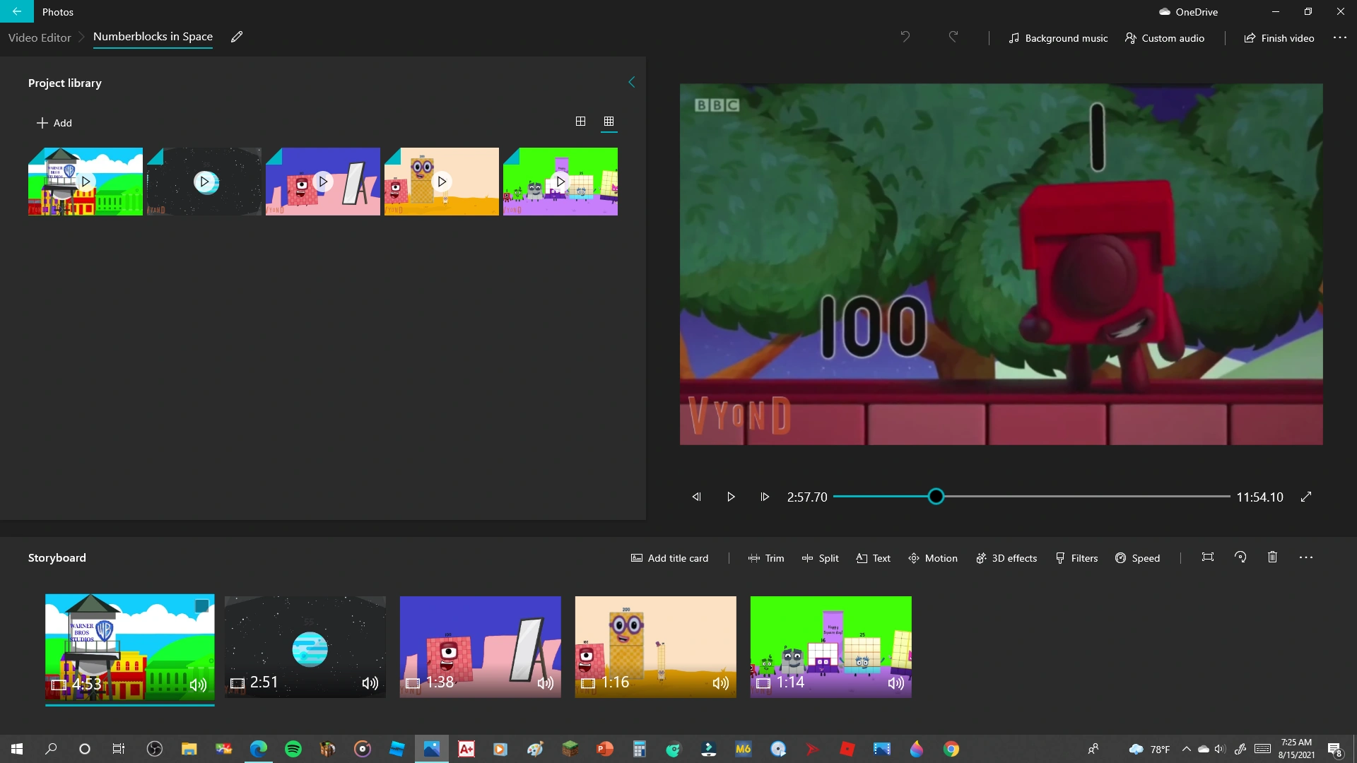 Numberblocks in Space sneak peek in Windows 10 Movie Maker | Fandom