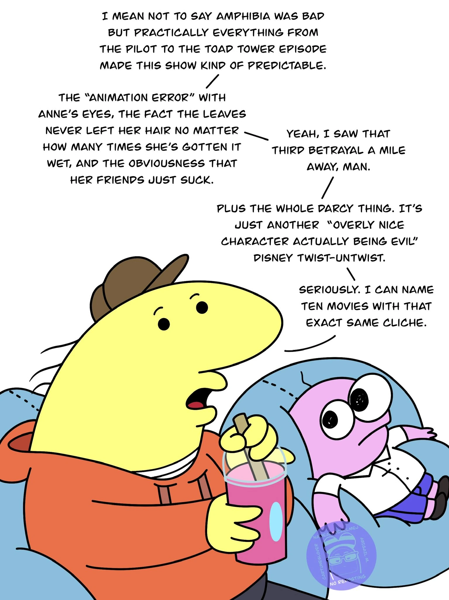 cartuneslover23's 1 page Smiling Friends comic is right about Amphibia ...